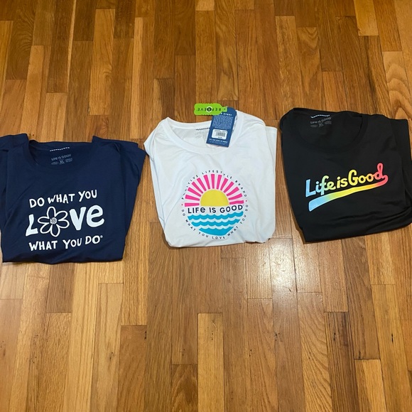 Life Is Good | Tops | Lot Of Three Life Is Good Womens Tshirt Size ...